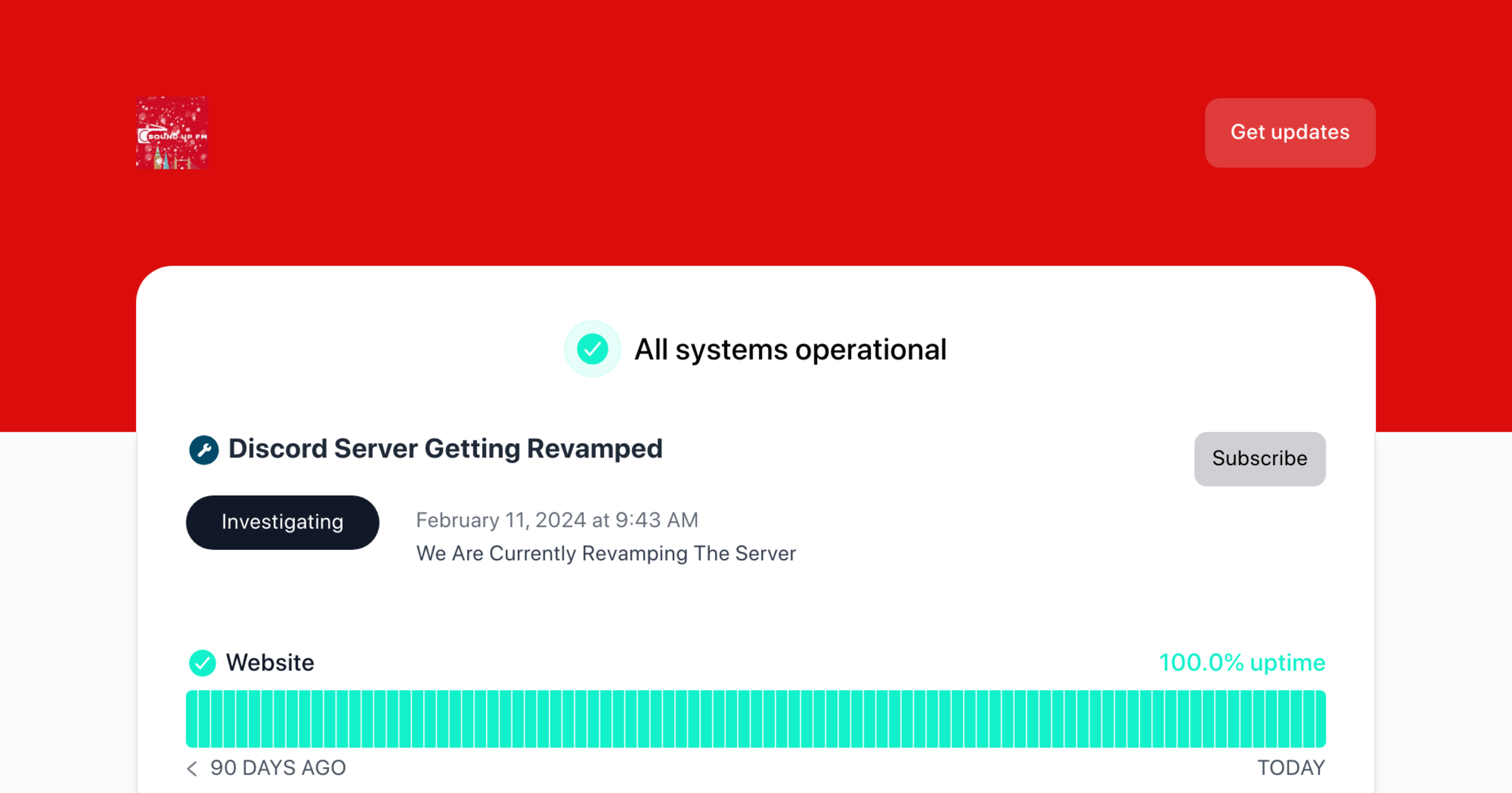 Sound Up FM - Status